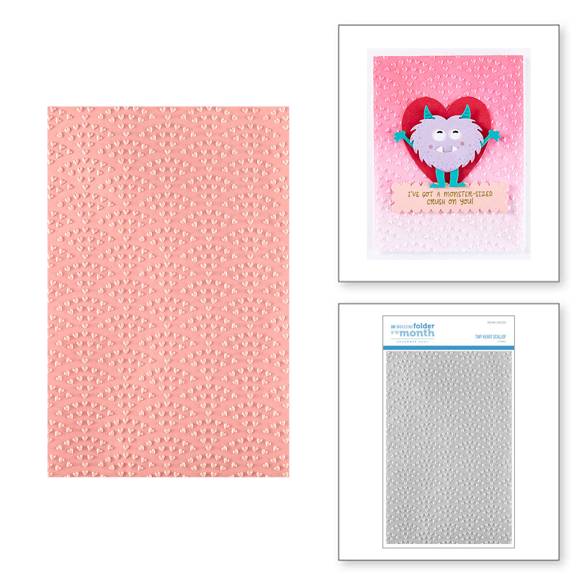 Tiny Heart Scallop - 3D Embossing Folder of the Month – Spellbinders UK