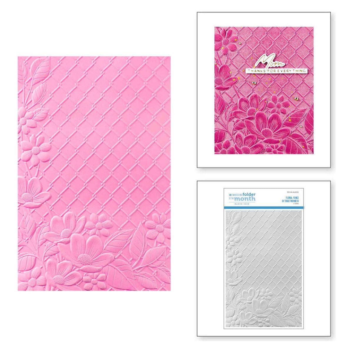 Floral Fence Of Togetherness 3d Embossing Folder Of The Month