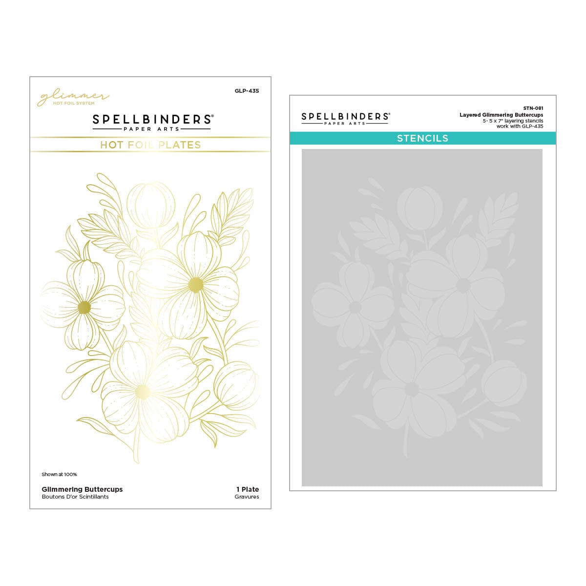 Glimmering Buttercups Glimmer Plate And Stencil Bundle From The
