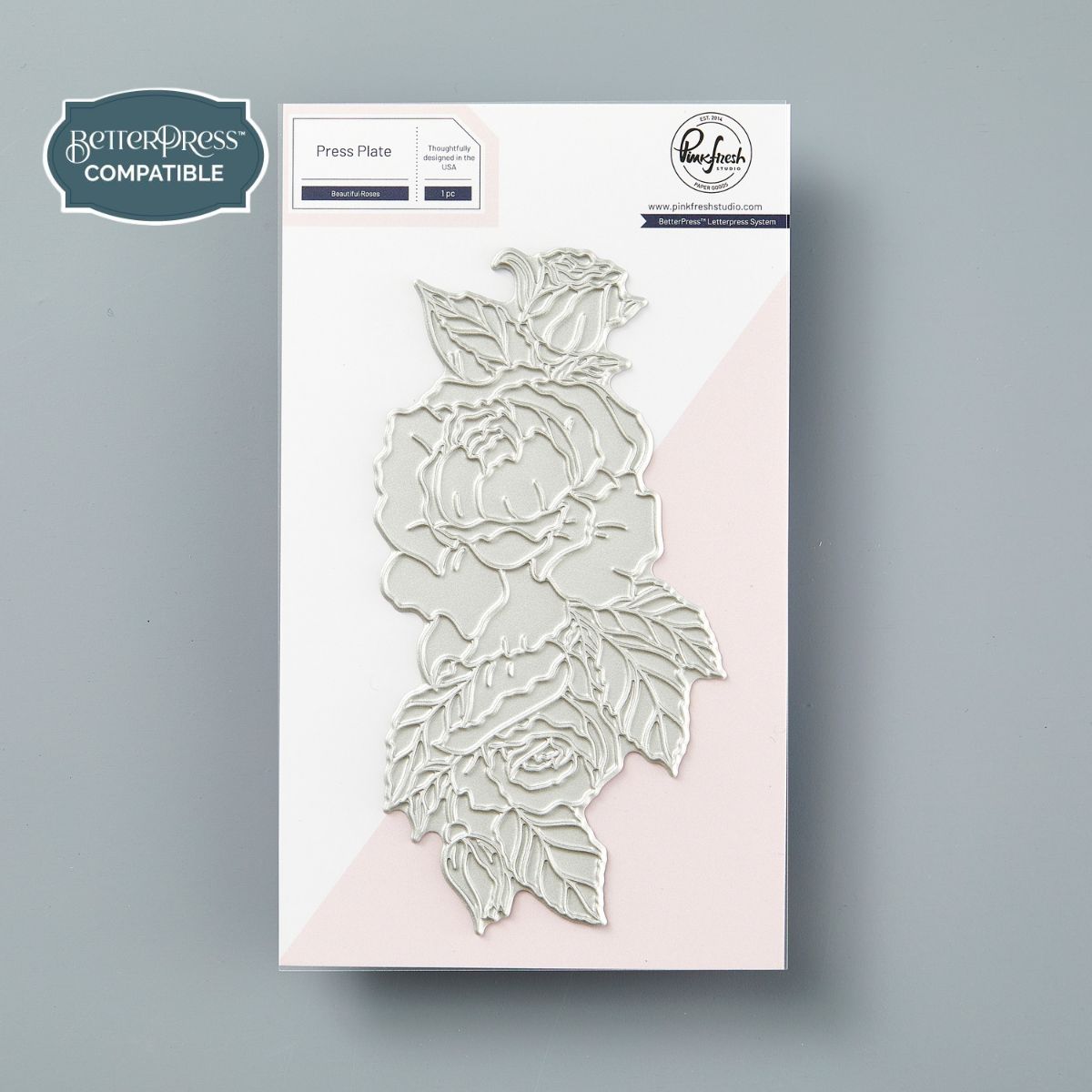 PinkFresh Studio Beautiful Roses Press Plate – Spellbinders UK