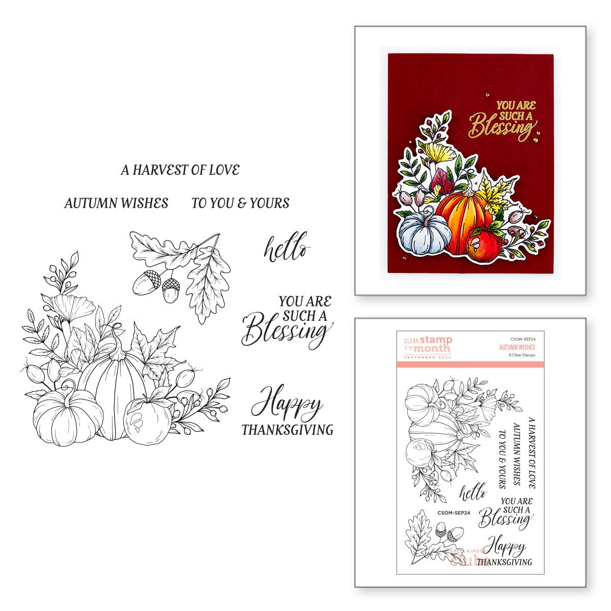 Autumn Wishes - Clear Stamp of the Month – Spellbinders UK
