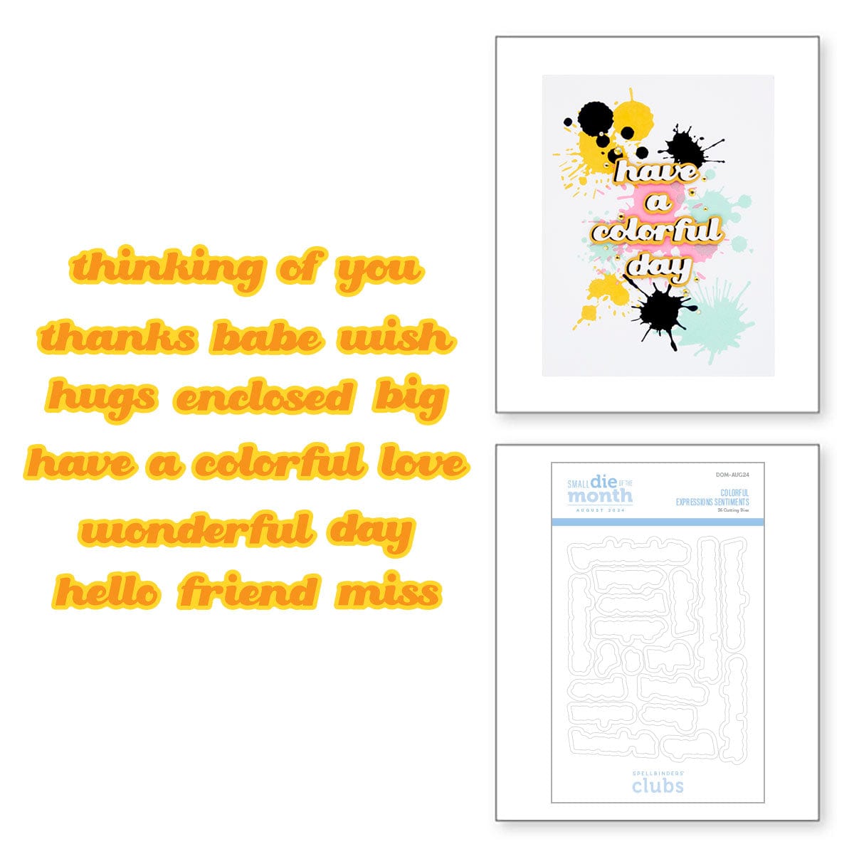 Colorful Expressions Sentiments - Small Die of the Month – Spellbinders UK