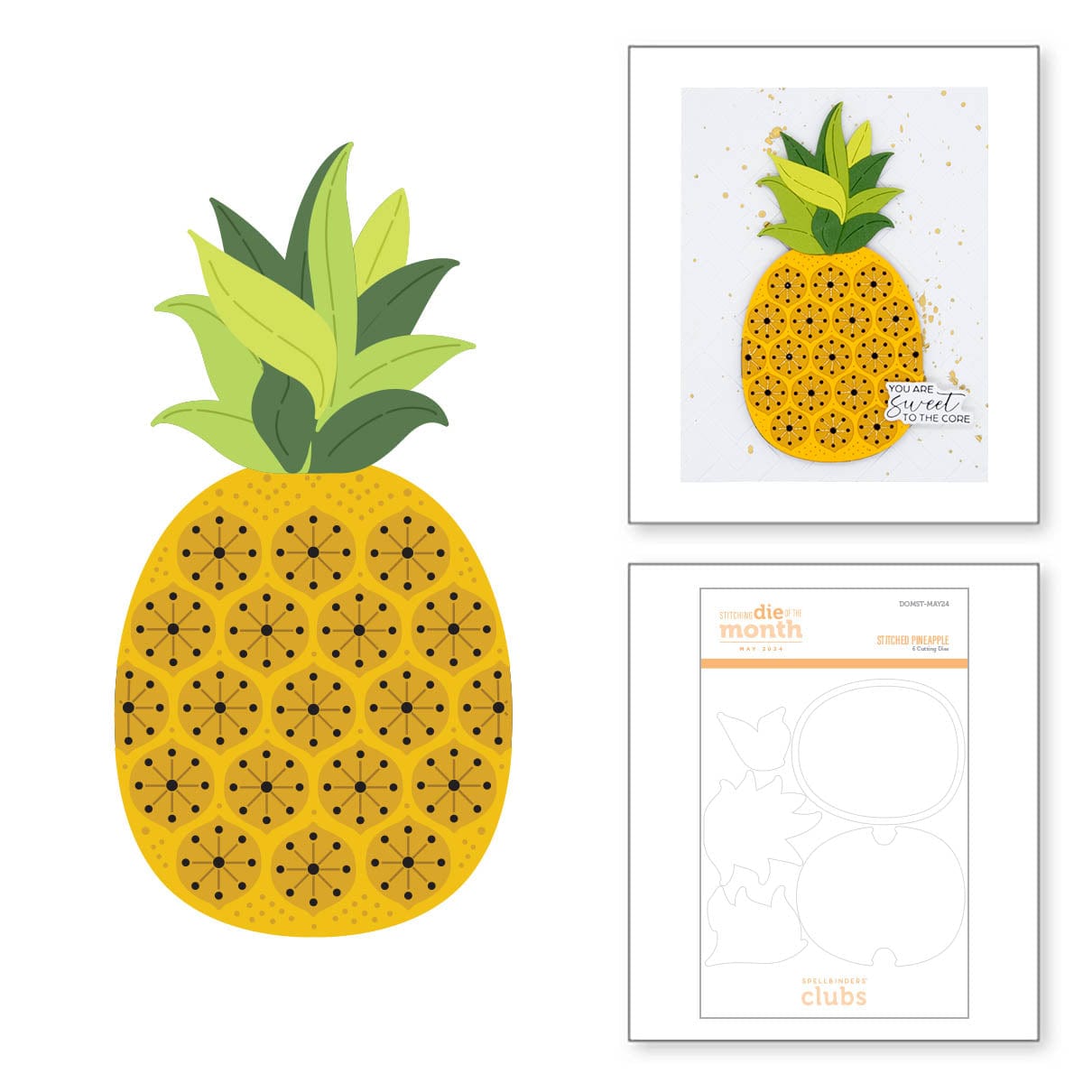 Stitched Pineapple - Stitching Die of the Month – Spellbinders UK