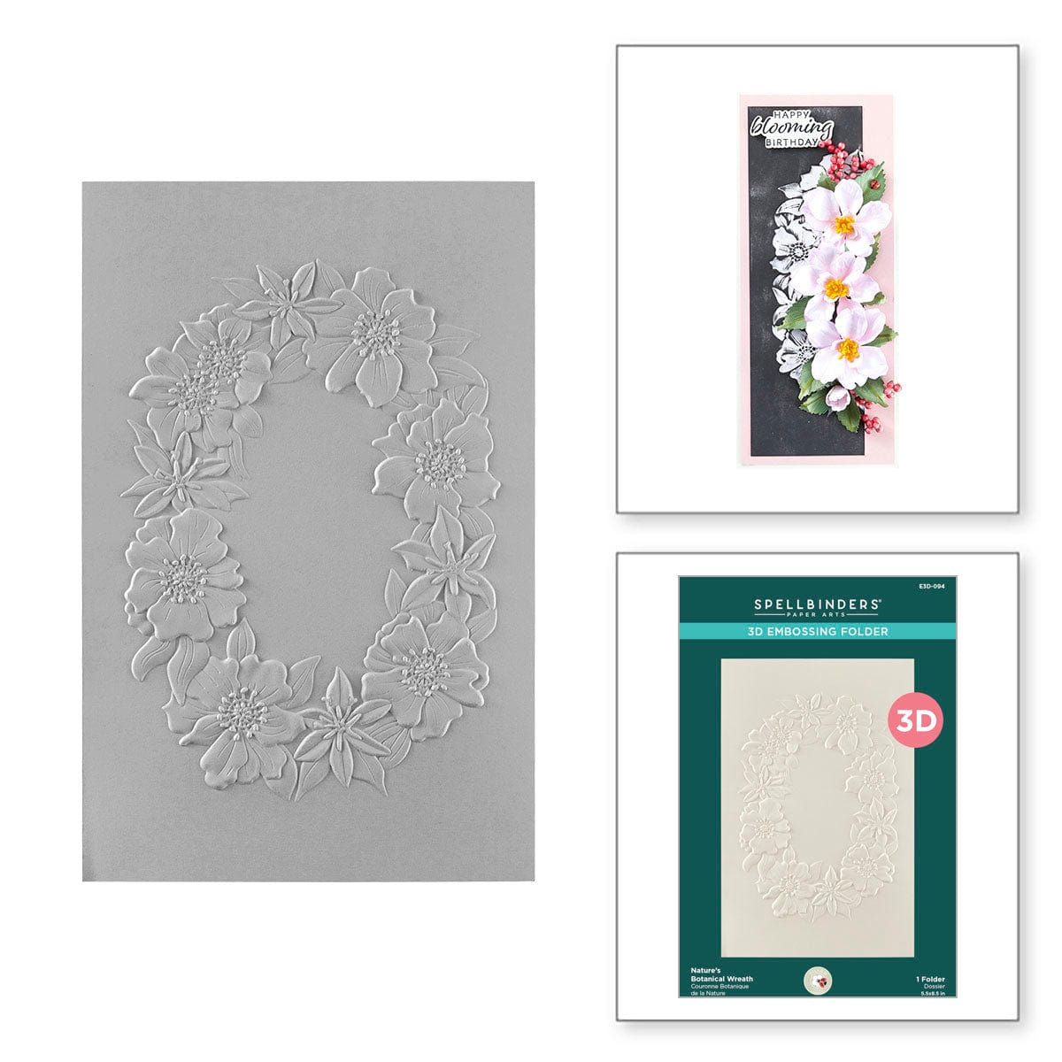 Nature's Botanical Wreath 3D Embossing Folder from the Nature's ...