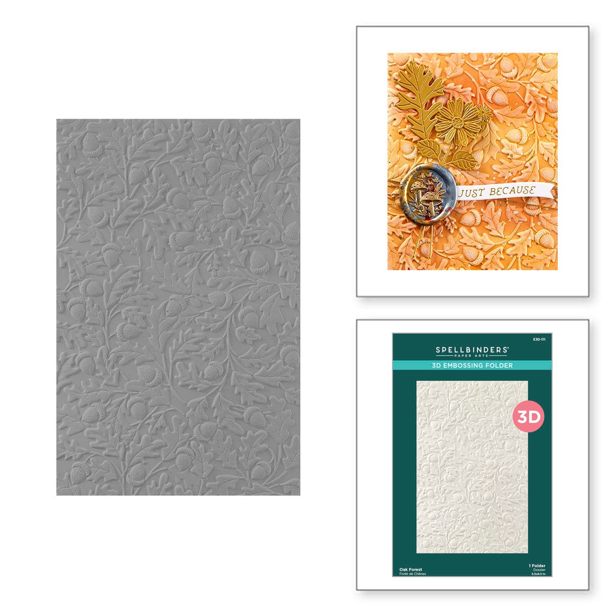 Oak Forest 3D Embossing Folder from the Falling Leaves Collection ...