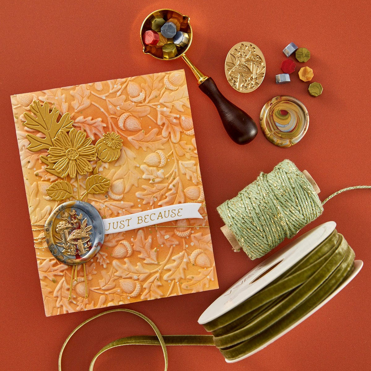 Oak Forest 3D Embossing Folder from the Falling Leaves Collection ...