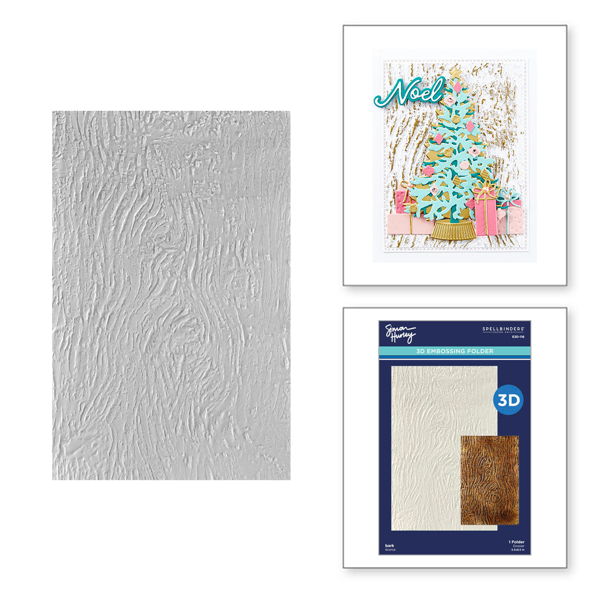 Bark 3D Embossing Folder from the Timeless Trees Collection by Simon ...