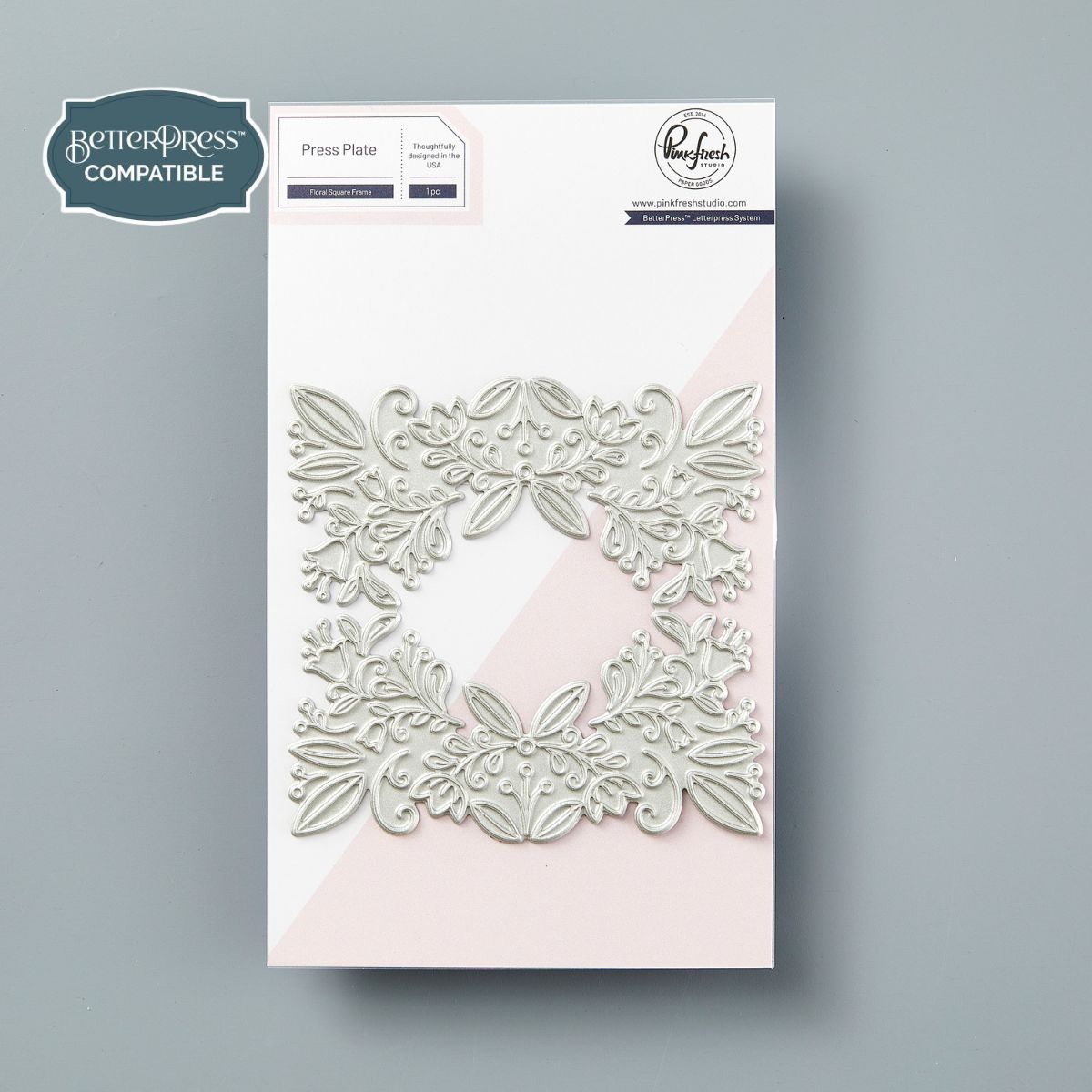 PinkFresh Studio Floral Square Frame Press Plate – Spellbinders UK
