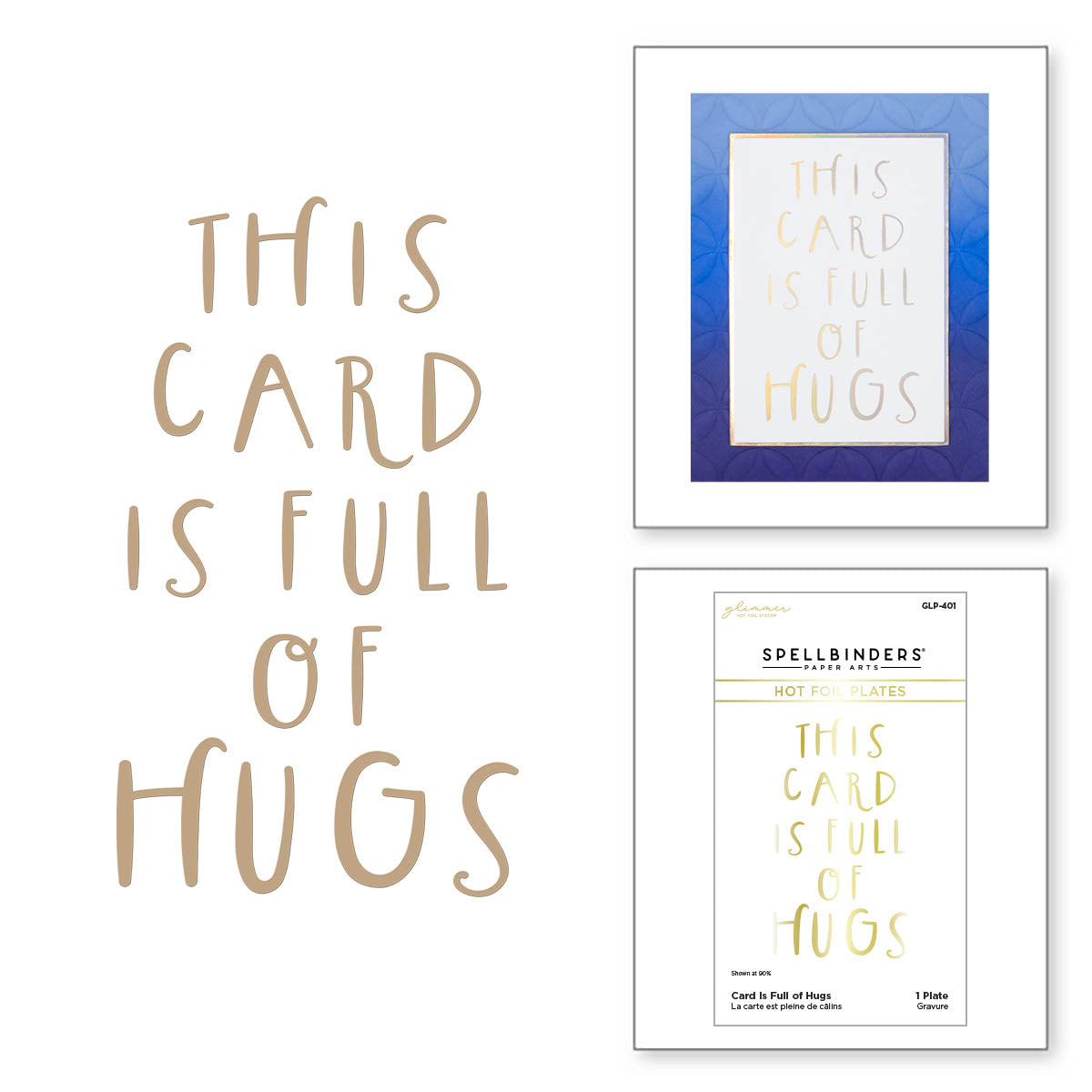 This Card Is Full of Hugs Glimmer Hot Foil Plate from the Glimmer ...