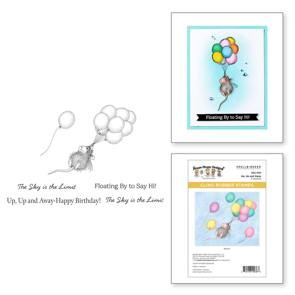 Up, Up and Away Cling Rubber Stamp Set from the House-Mouse Rare Bloom ...