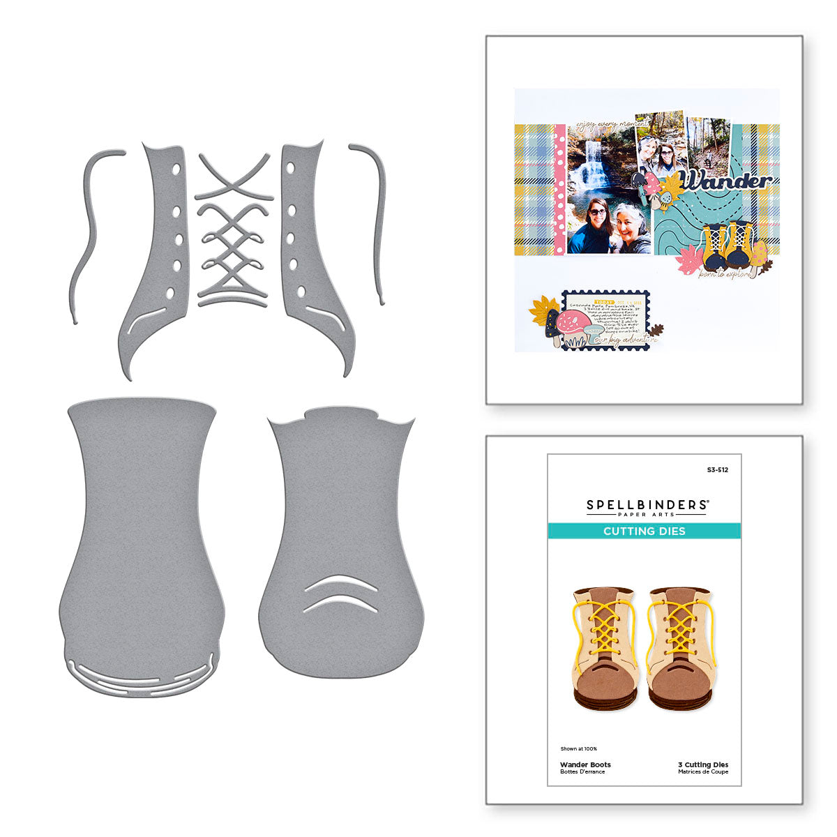 Wander Boots Etched Dies from the Storytelling by Spellbinders ...