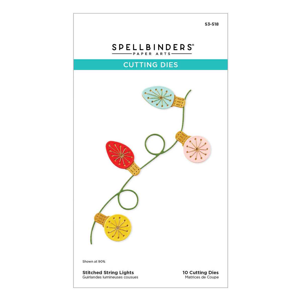 Stitched String Lights Etched Dies from the Stitched Bright Collection ...