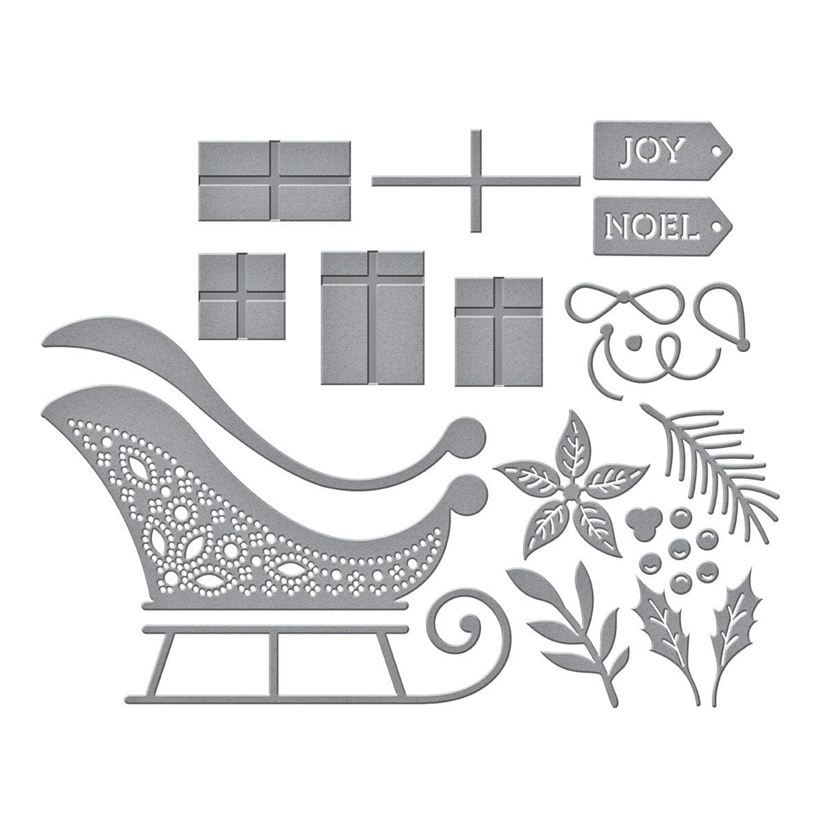 Delivering Joy Sleigh Etched Dies from the Handmade Holidays Collection ...