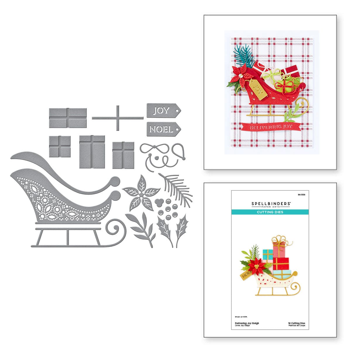 Delivering Joy Sleigh Etched Dies from the Handmade Holidays Collection ...