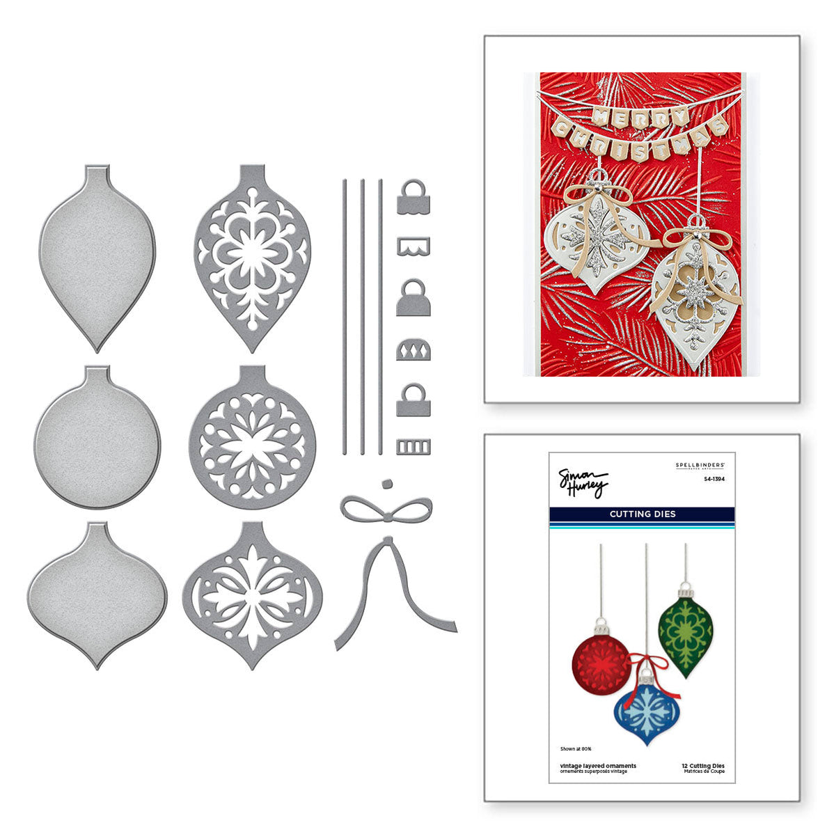 Vintage Layered Ornaments Etched Dies from the Timeless Trees ...