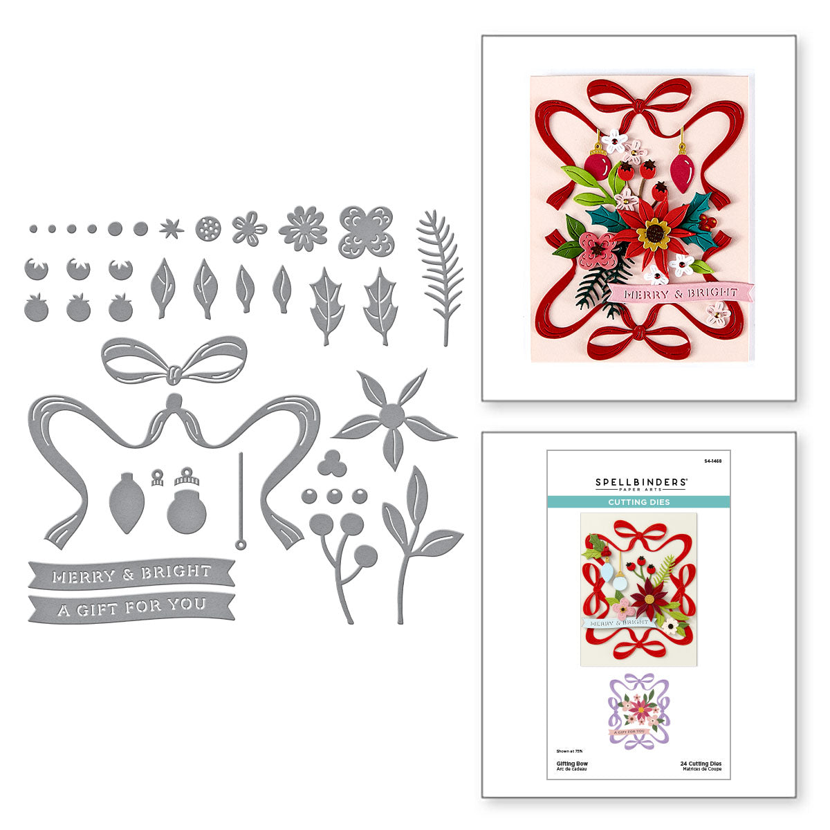 Gifting Bow Etched Dies from the Merry Moments Collection ...