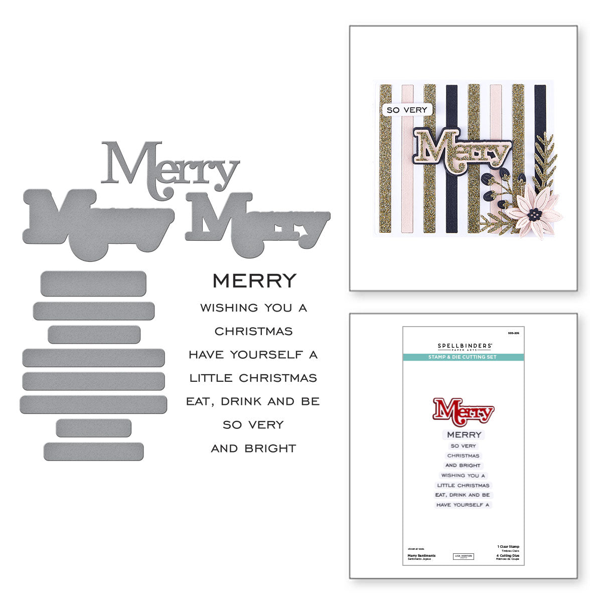 Merry Sentiments Clear Stamp & Die Set from the All About Christmas ...