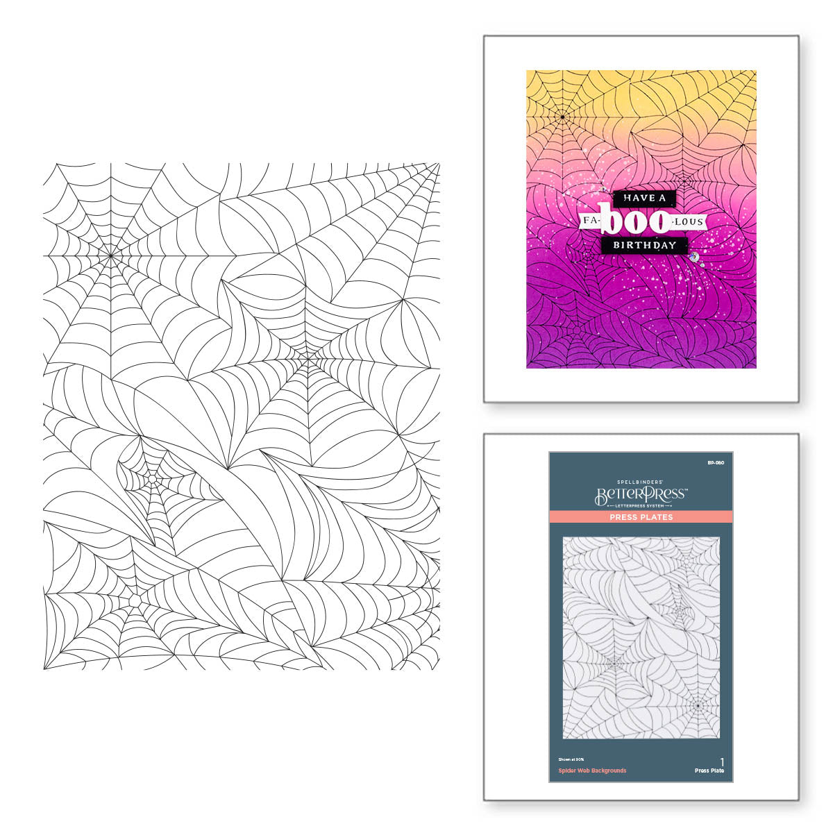 Spider Web Background Press Plate – Spellbinders UK