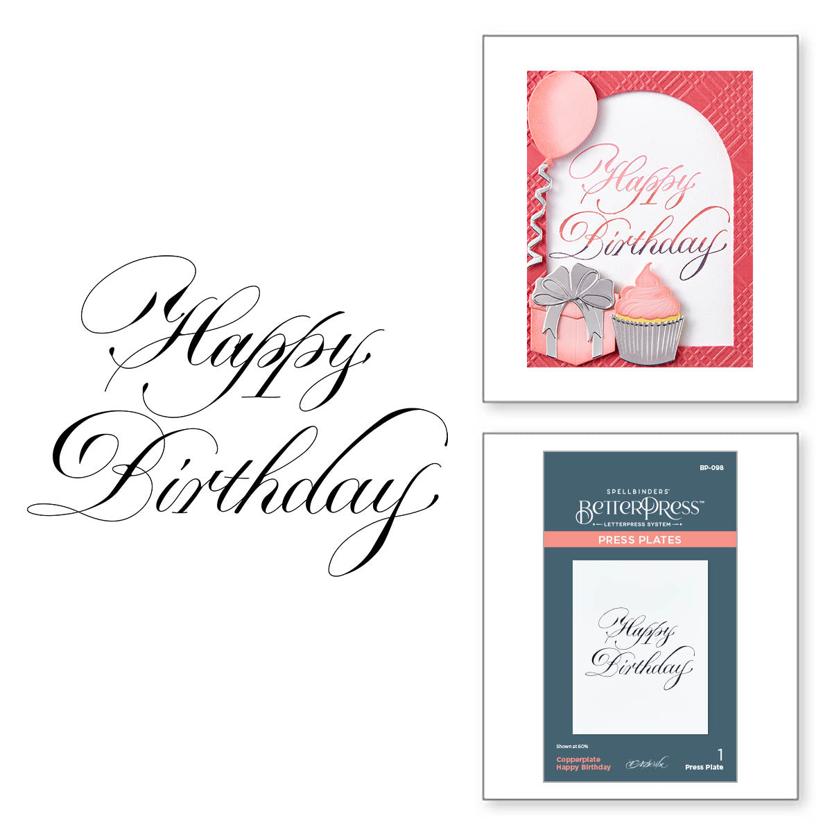Copperplate Happy Birthday Press Plate from the Copperplate Everyday ...