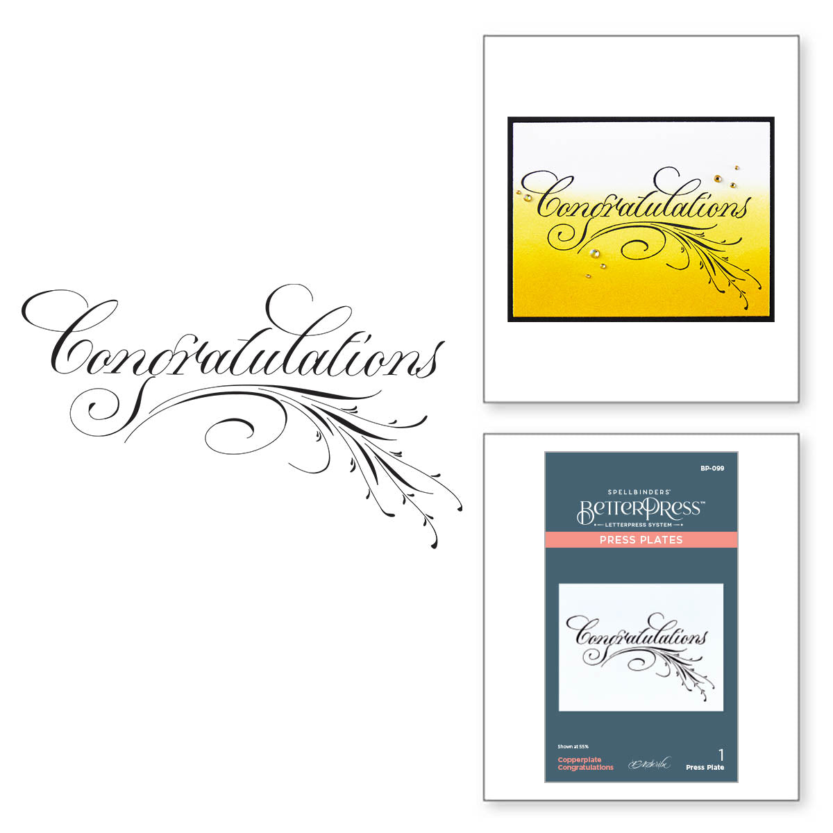 Copperplate Congratulations Press Plate from the Copperplate Everyday ...