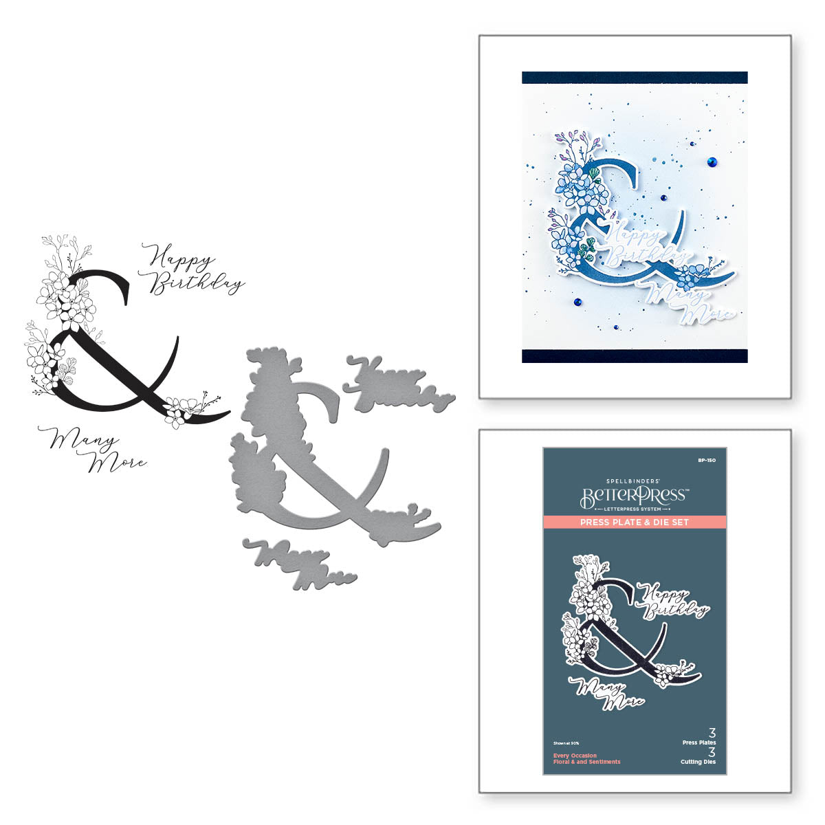 Floral & and Sentiment Press Plate from the Every Occasion Floral ...