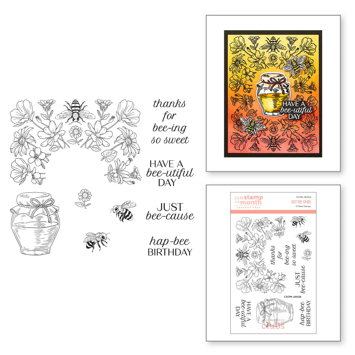 Just Bee-Cause - Clear Stamp of the Month – Spellbinders UK