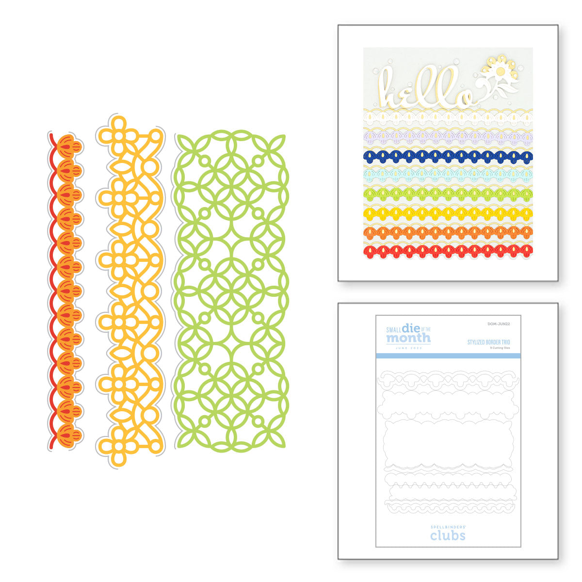Stylized Border Trio | Small Die of the Month – Spellbinders UK