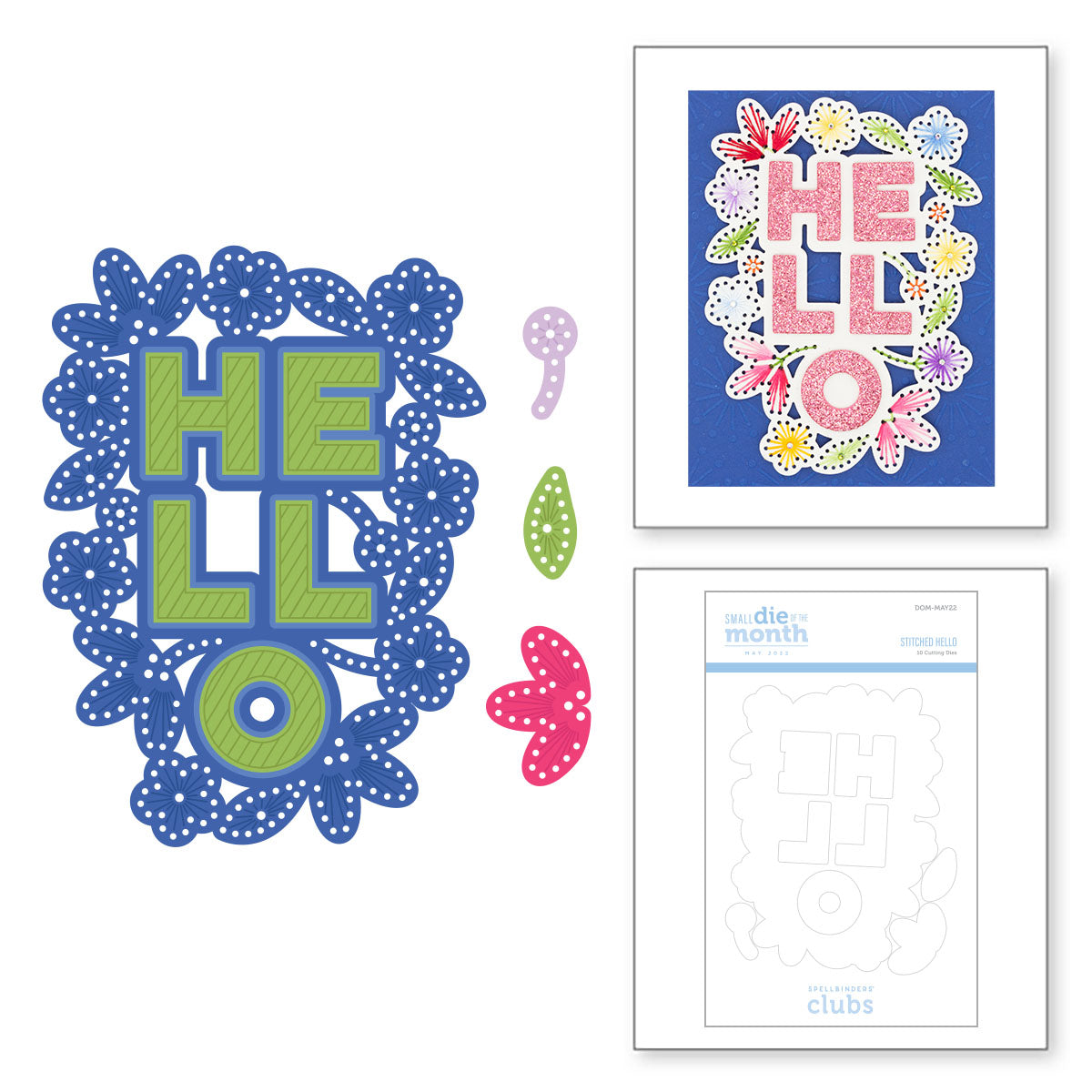 Stitched Hello - Small Die of the Month – Spellbinders UK