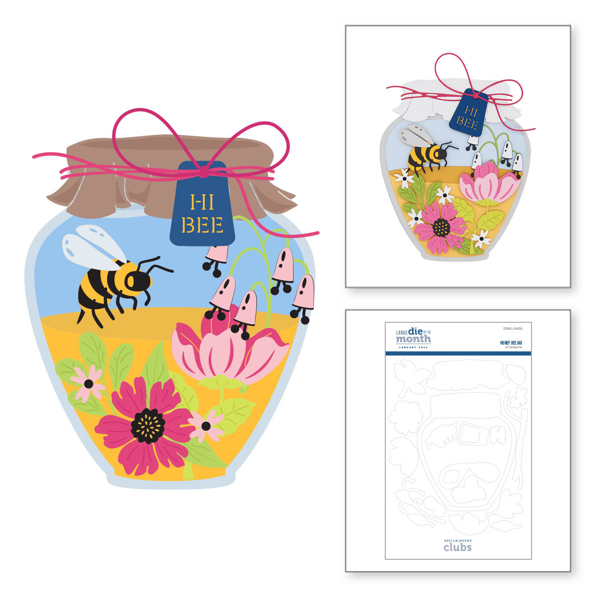 Honey Bee Jar - Large Die of the Month – Spellbinders UK