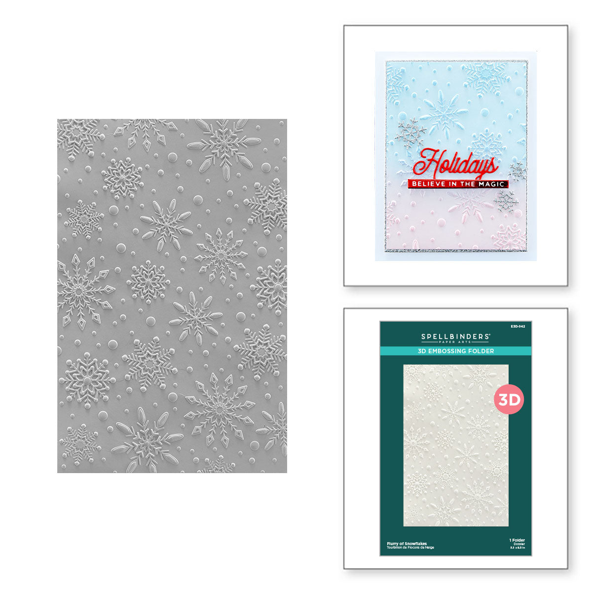 Flurry of Snowflakes 3D Embossing Folder | Spellbinders Paper Arts ...