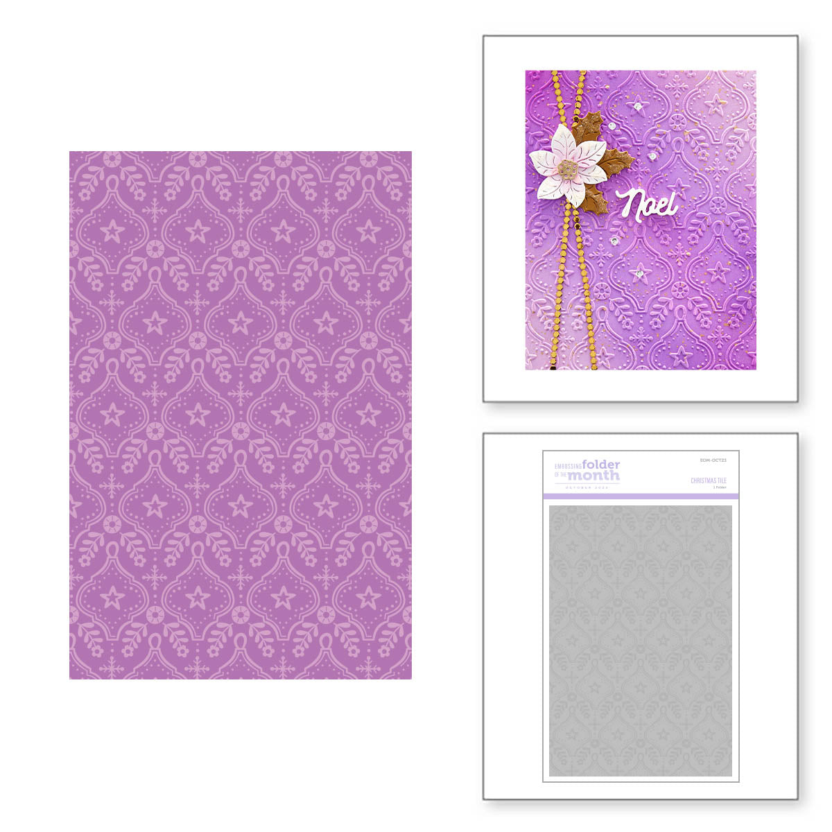 Christmas Tile - Embossing Folder of the Month – Spellbinders UK