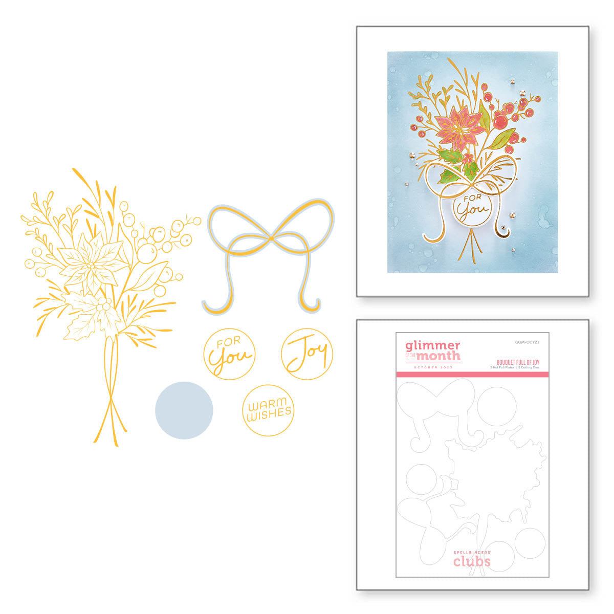 Bouquet Full of Joy - Glimmer Hot Foil Kit of the Month (Plates Only ...