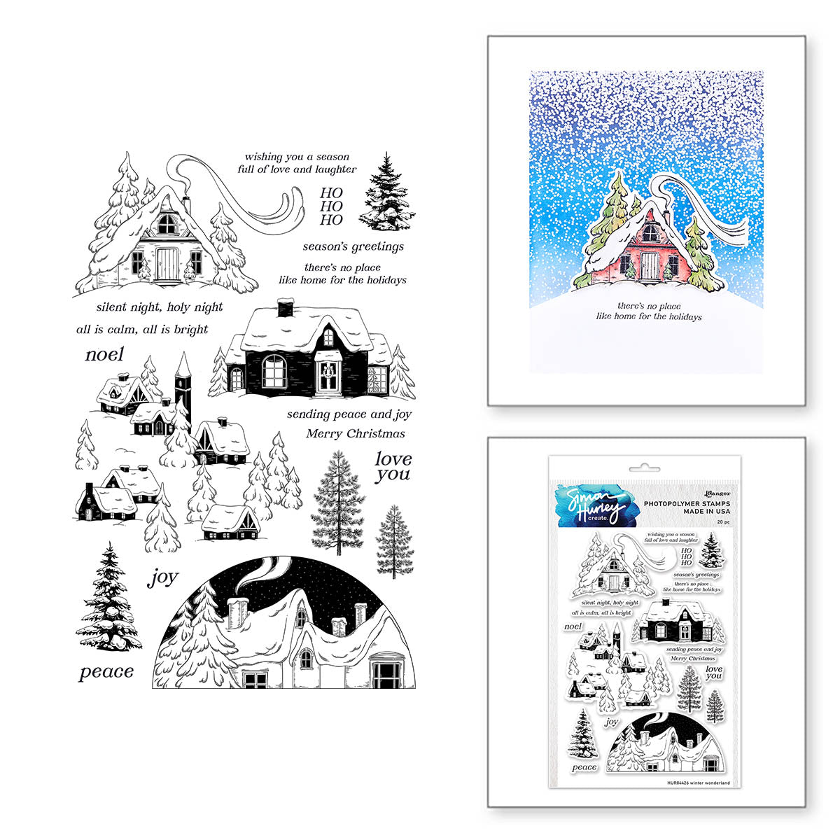 Ranger Winter Wonderland Clear Stamp Set by Simon Hurley create ...