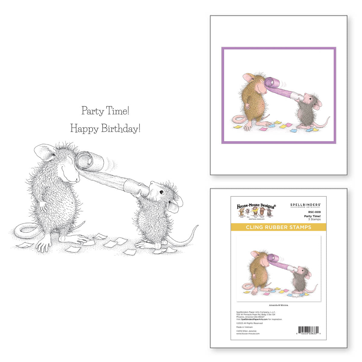 Party Time! Cling Rubber Stamps from the House-Mouse Everyday Collecti ...