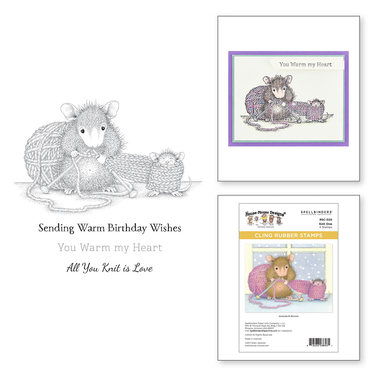 Knit One Cling Rubber Stamps from the House-Mouse Everyday Collection ...