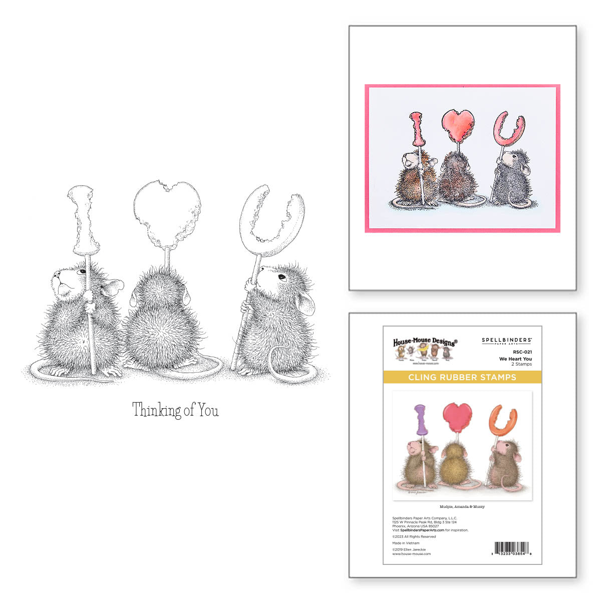 We Heart You Cling Rubber Stamps from the House-Mouse Everyday ...