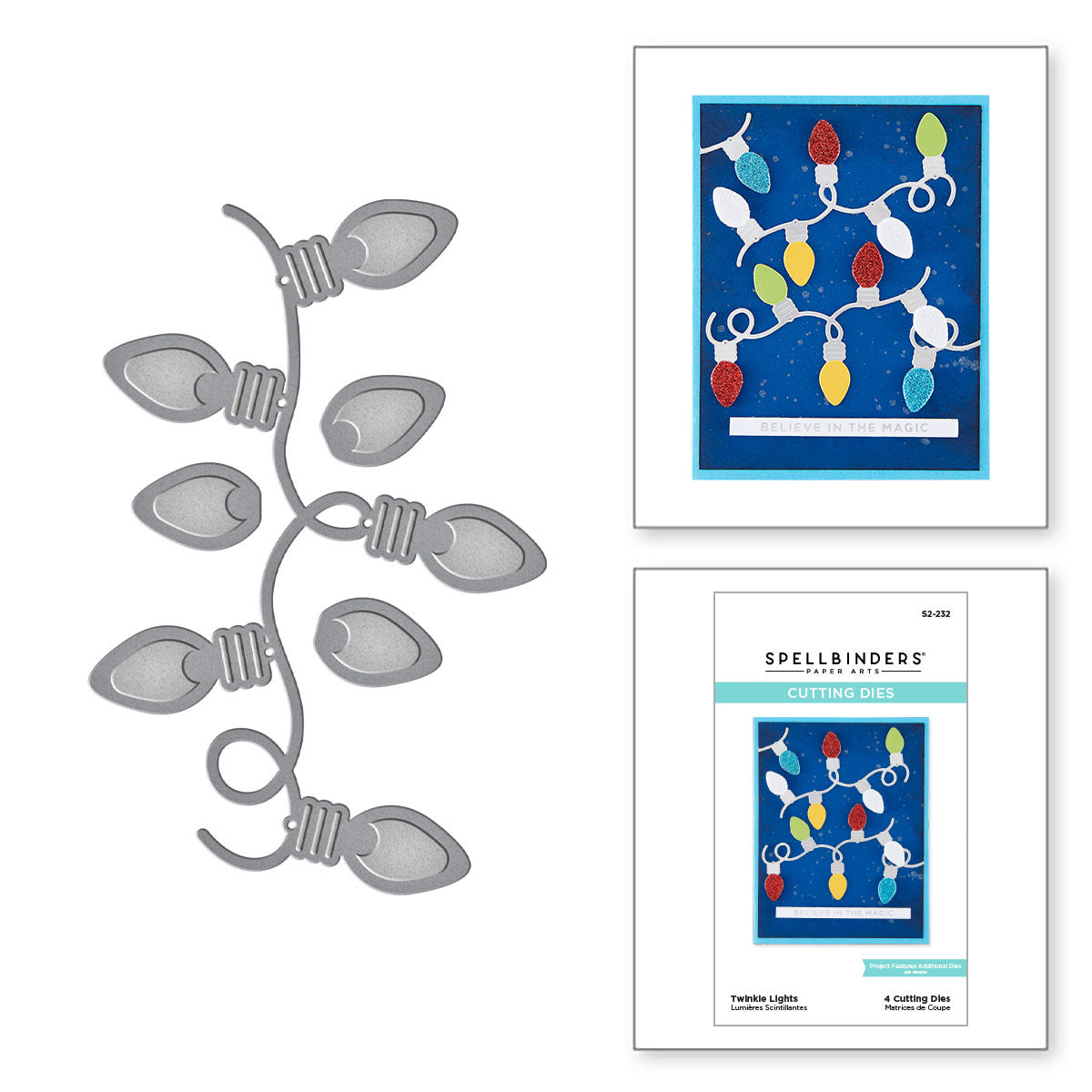 Die D-Lites Holiday Twinkle Lights Etched Dies – Spellbinders UK