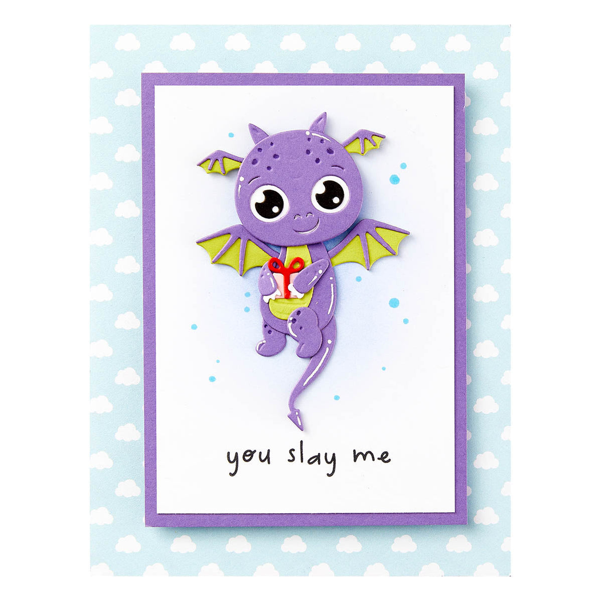 Dancin' Birthday Dragon Etched Dies from the Monster Birthday Collecti ...