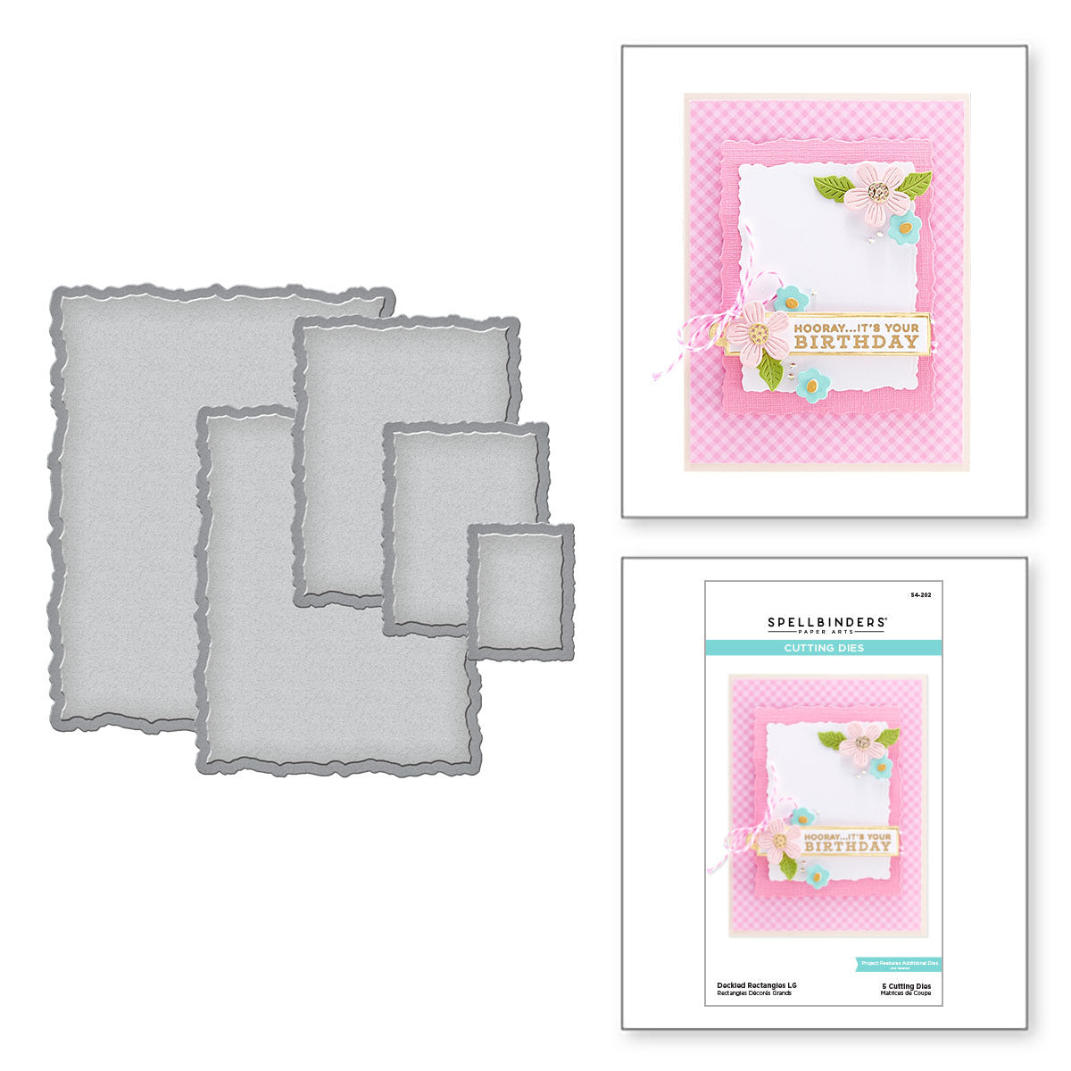 Nestabilities® Deckled Rectangles LG Etched Dies – Spellbinders UK