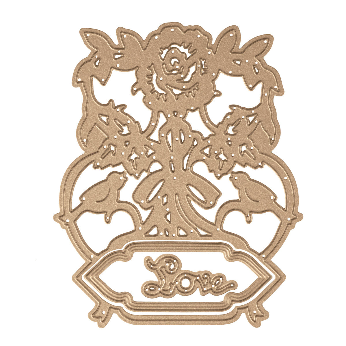 Shapeabilities Rose Bird Topiary Etched Dies Flower Garden by Sharyn S ...