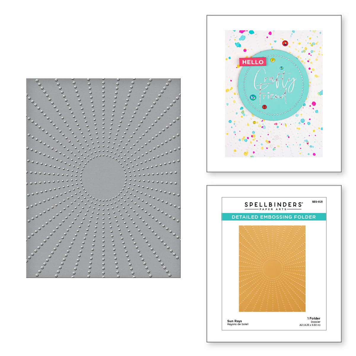 Sun Rays Embossing Folder – Spellbinders UK